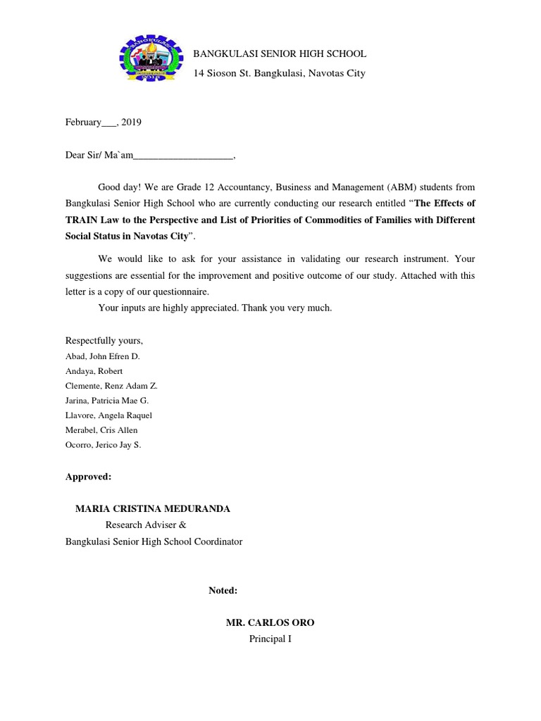 Validation Letter | PDF