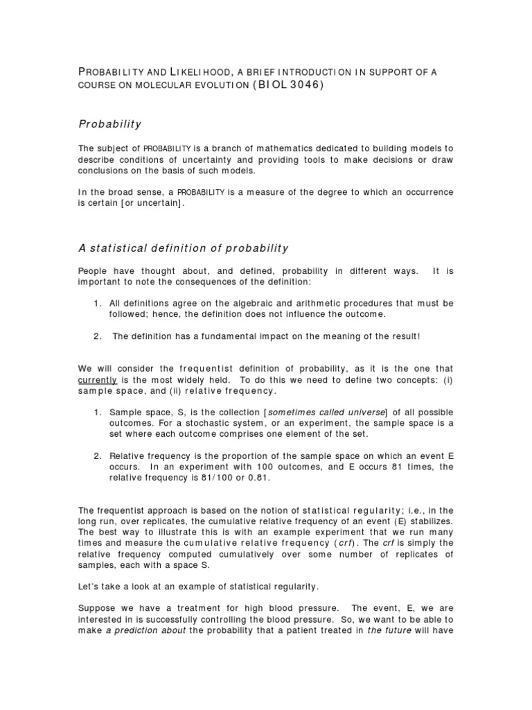 A Statistical Definition of Probability and an Introduction to ...