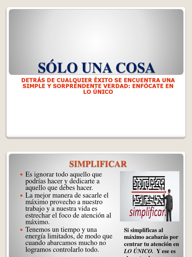 Sólo Una Cosa | PDF | Naturaleza