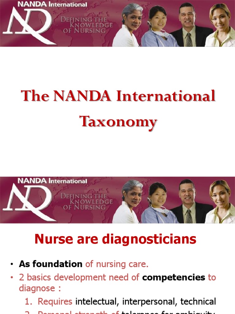 The NANDA International Taxonomy | PDF | Medical Diagnosis | Health ...