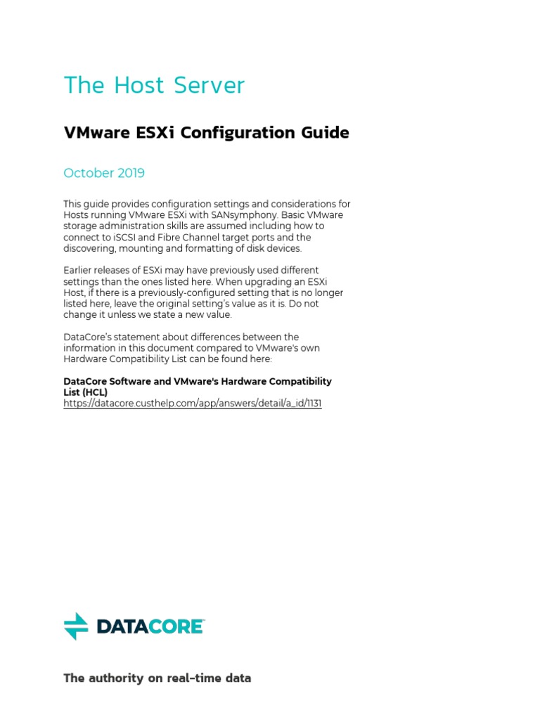 Host Configuration Guide VMware | PDF | V Mware | Computer Hardware