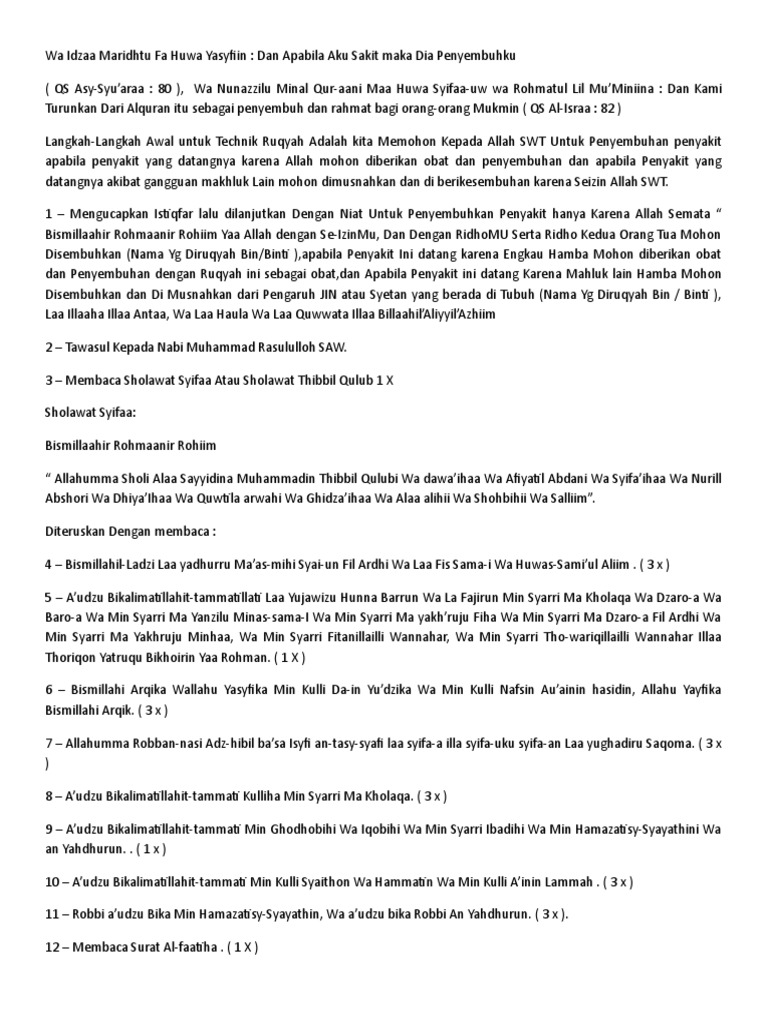 Ruqyah Wong Alus | PDF