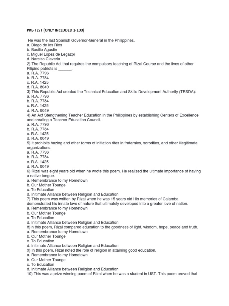 Over-All Social Science Test Weeks Reviewer From W1to 5 | Download Free ...