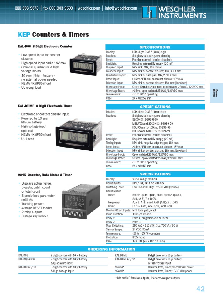 Counters & Timers: Specifications | PDF | Relay | Timer