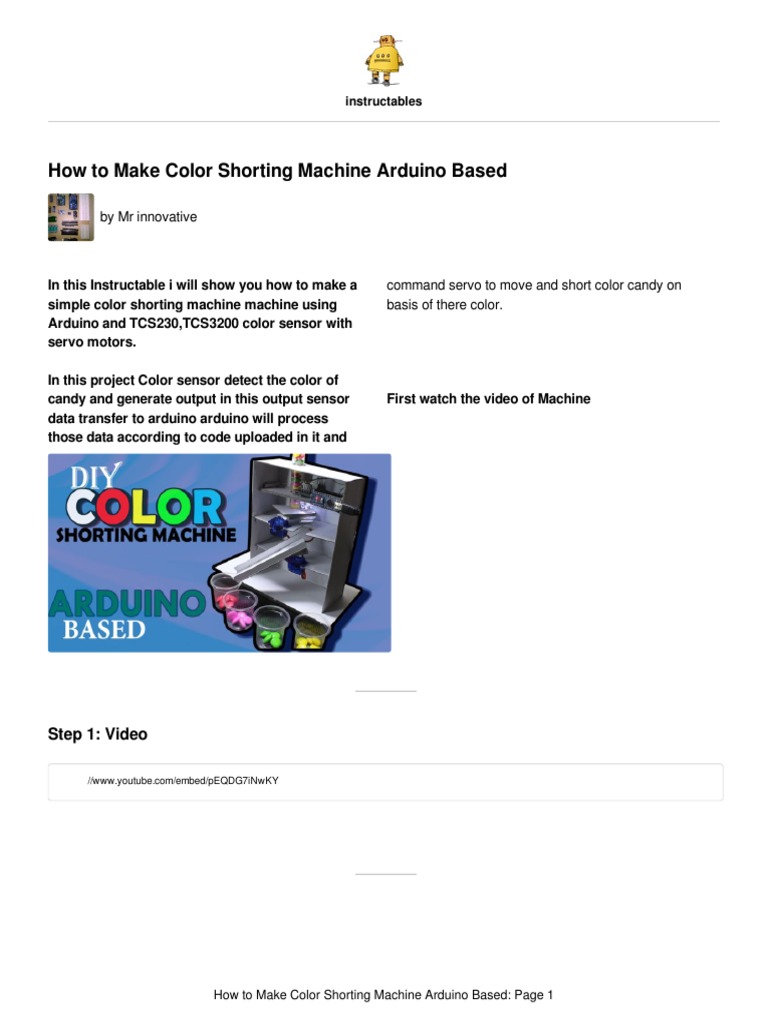 Colour Sorting | PDF | Arduino | Electronic Circuits