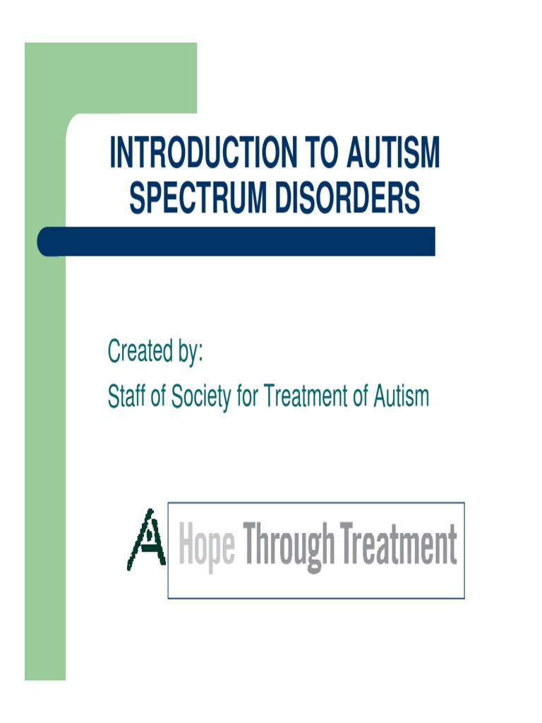 Introduction to Autism Spectrum Disorders | PDF | Autism | Autism Spectrum