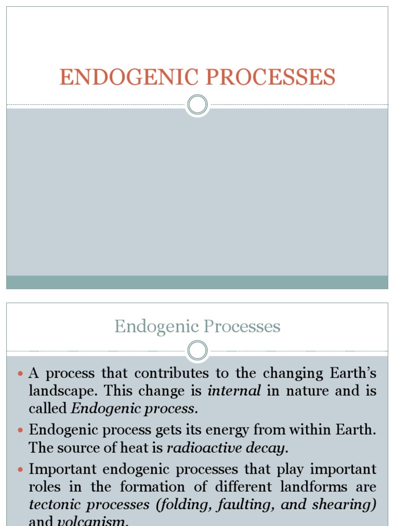 Endogenic Processes | PDF | Plate Tectonics | Volcano