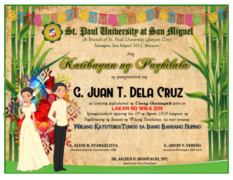 Katibayan BNW 2019 | PDF