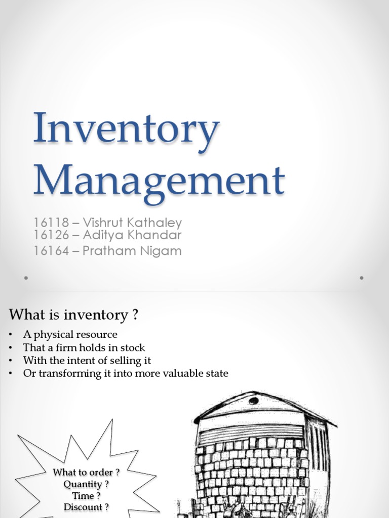 Inventory Management Topic 5 | PDF | Inventory | Demand