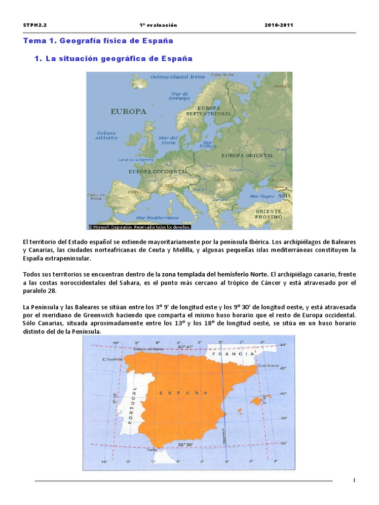 Geografia de España 2 | PDF | Península Ibérica | Clima