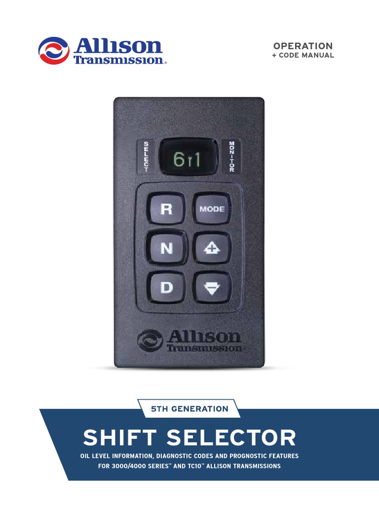 Selectora ALLISON Transmision. | PDF | Transmission (Mechanics) | Switch