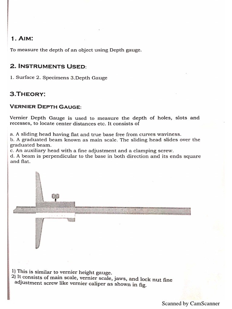 Depth Gauge | PDF