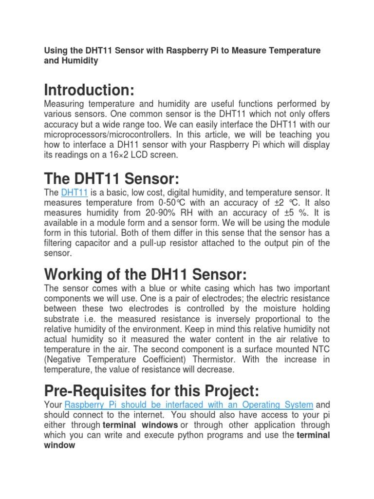 Using The DHT11 Sensor With Raspberry Pi To Measure Temperature and ...