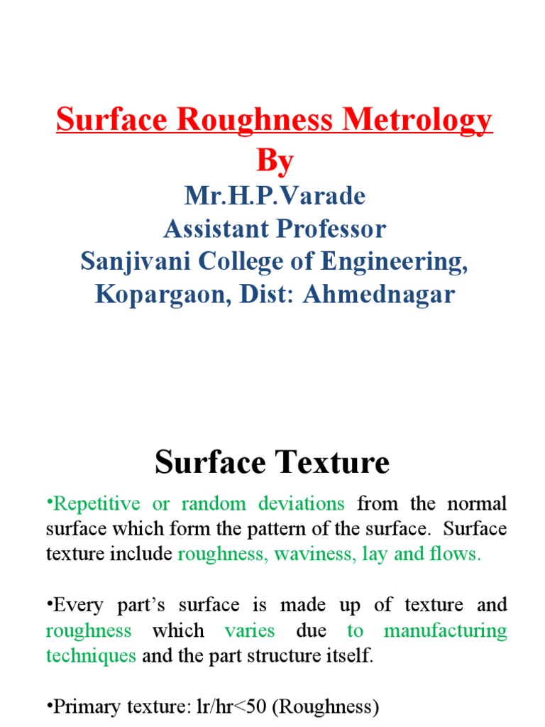 Surface Roughness Pdf Surface Roughness Machining