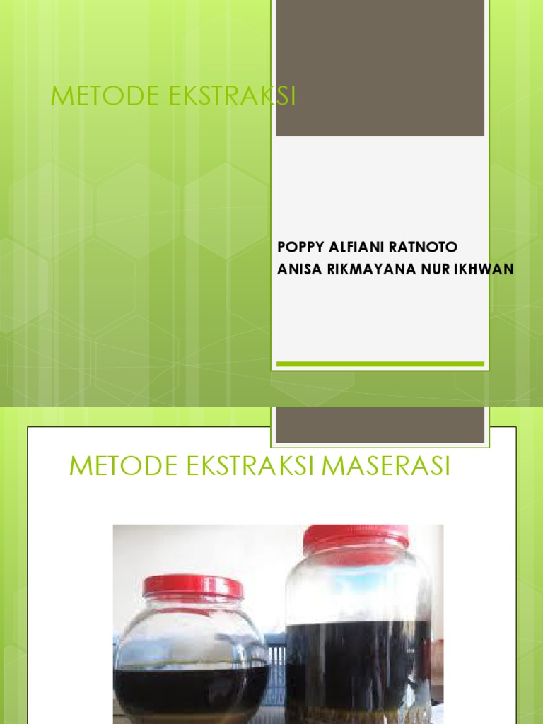 Metode Ekstraksi | PDF