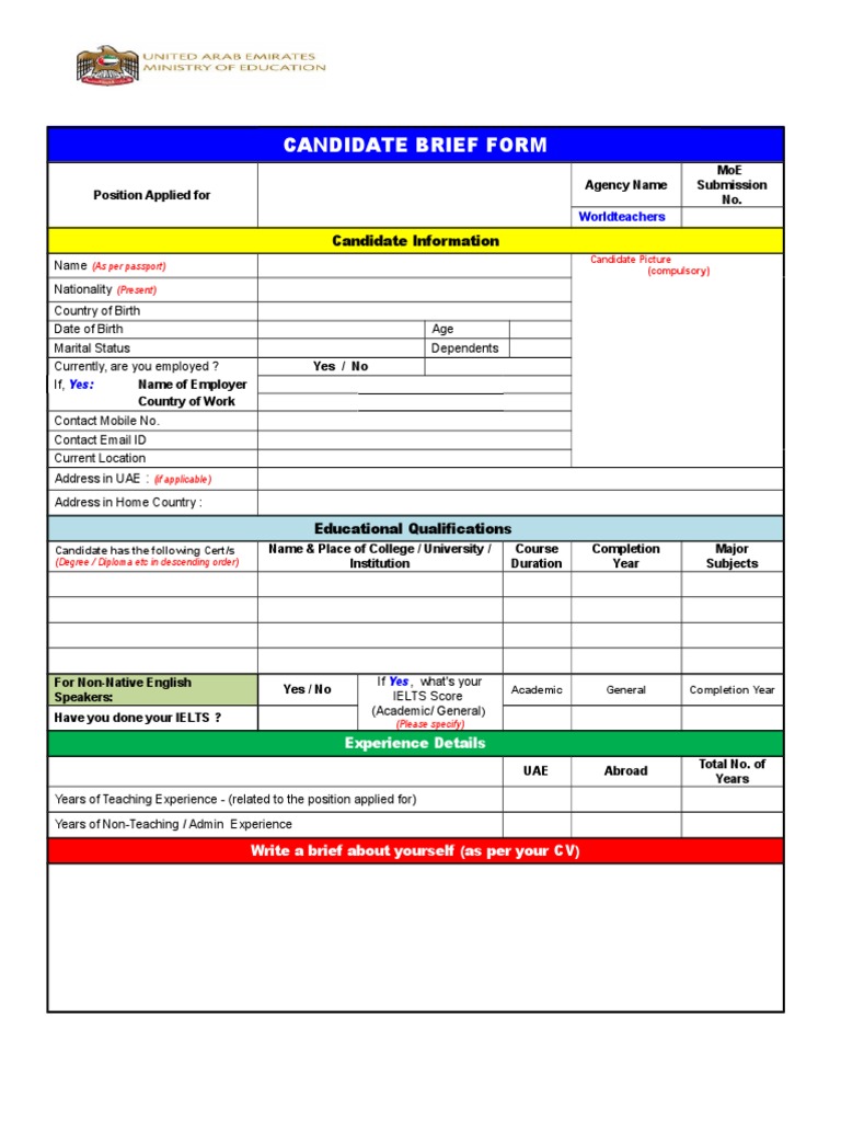 APPLICATION | PDF | Qualifications | Academia