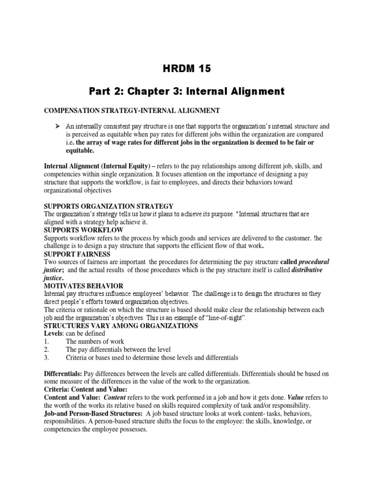 Understanding Internal Alignment in Compensation | PDF | Equal Pay For ...