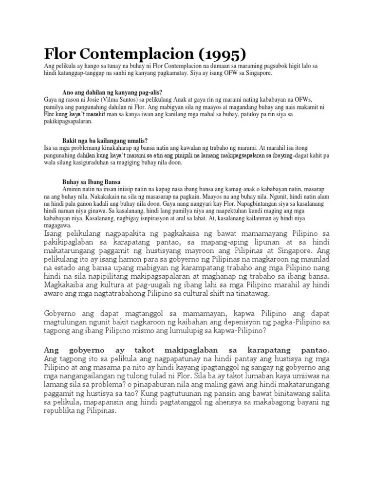 The Flor Contemplacion Story 1995