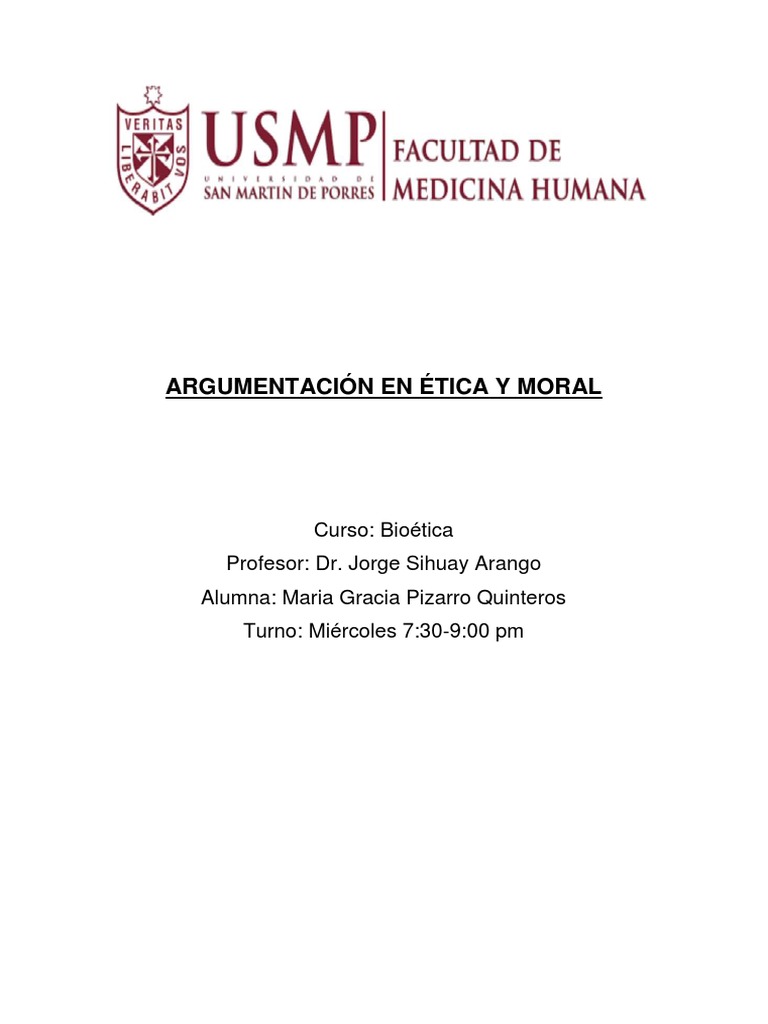 Argumentación en Ética y Moral | PDF | Moralidad | Cognición