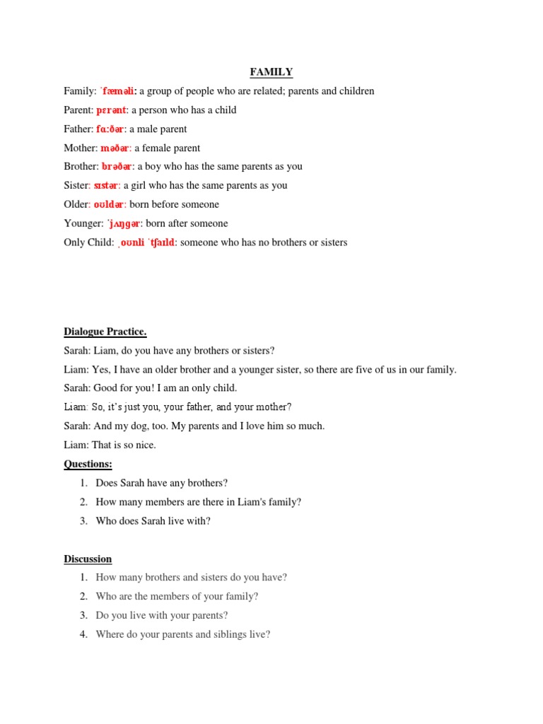Understanding Family Relationships | PDF