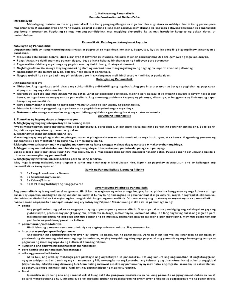 Pillarang 1 Stsem | PDF