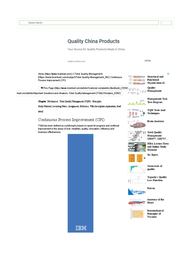 Continuous Process Improvement (CPI) | PDF | Motivation | Motivational