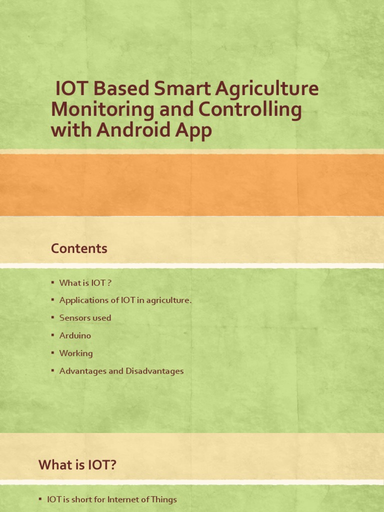 IOT Based Smart Agriculture Monitoring and Controlling With Android App ...