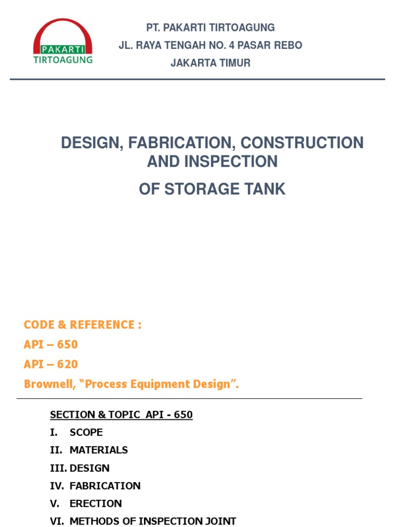 Storage Tank Fabrication Guide | PDF | Metal Fabrication | Leak