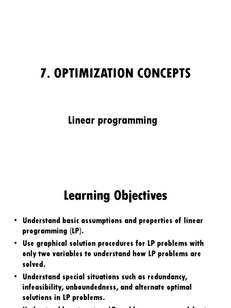Chapter 71 Linear Programming Pdf Mathematical Optimization Linear Programming