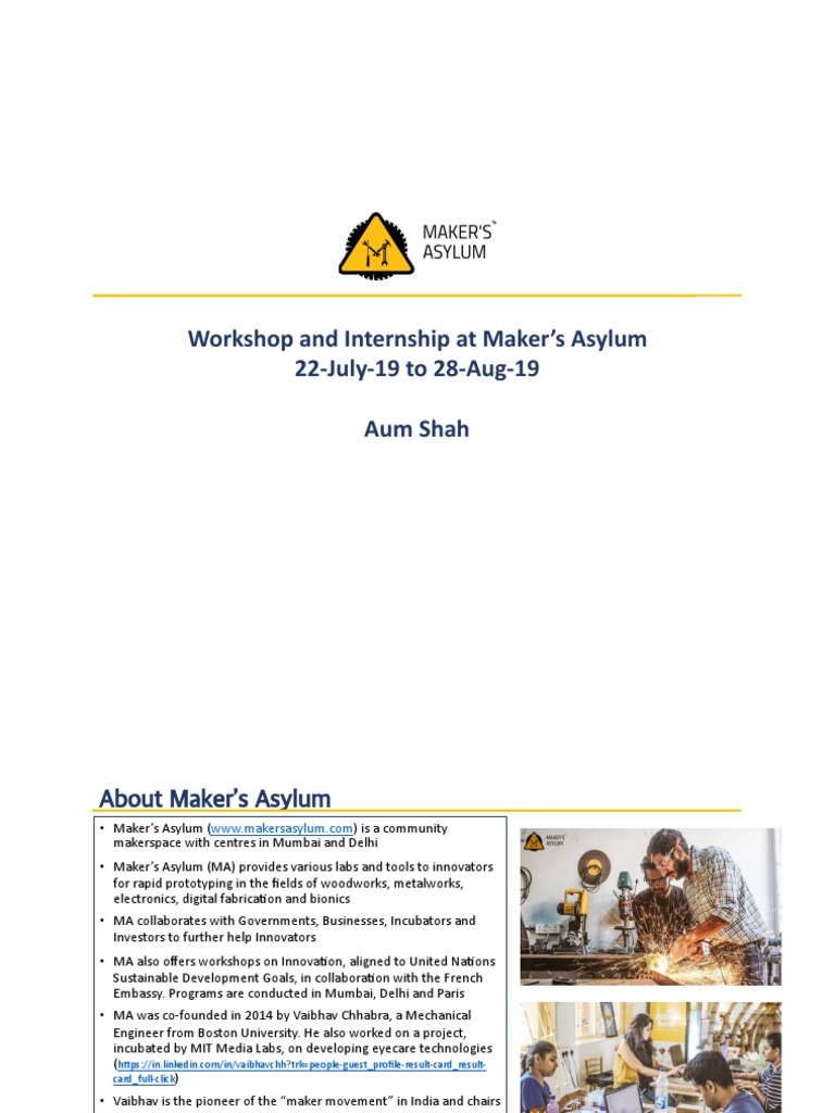 Maker's Asylum Presentation | PDF