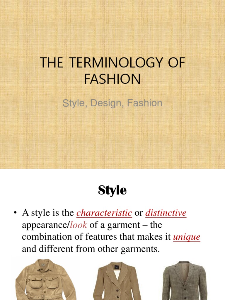 Fashion Terminology Explained | PDF | T Shirt | Fashion