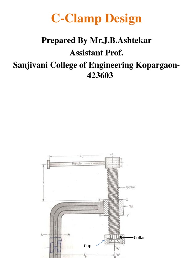 C Clamp Design PDF | PDF | Screw | Mechanics