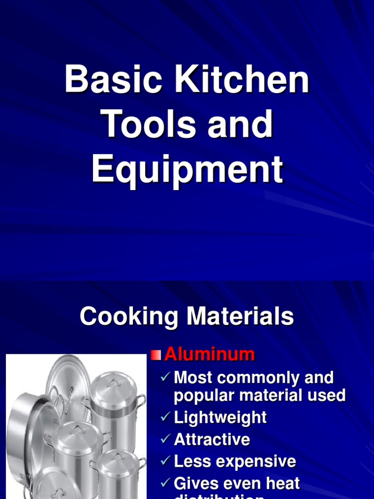 Essential Kitchen Tools and Equipment | PDF | Cookware And Bakeware | Knife