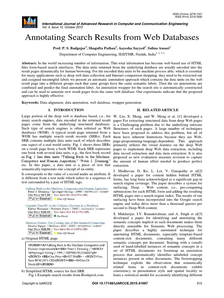 IJARCCE 67 Project Research Paper | PDF | Web Search Engine | World ...