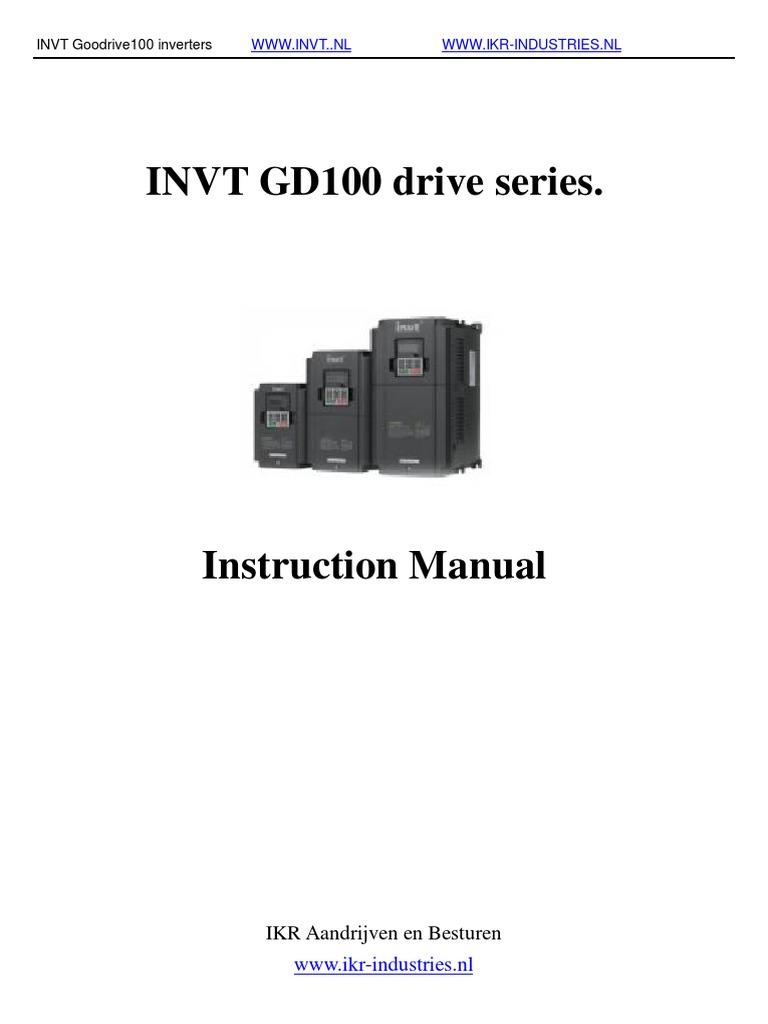 INVT Inverter GD100 | PDF | Power Inverter | Power Supply