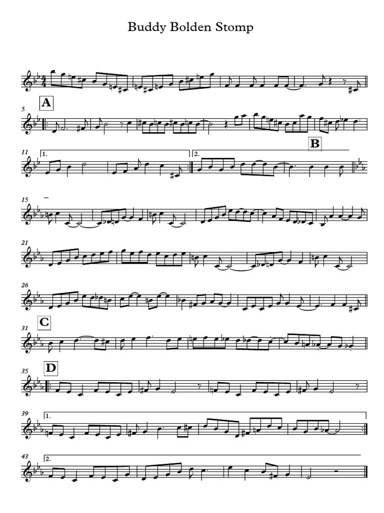 Buddy Bolden Stomp | PDF