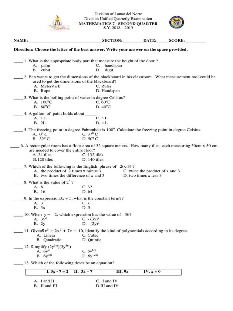 Direction: Choose The Letter of The Best Answer. Write Your Answer On ...