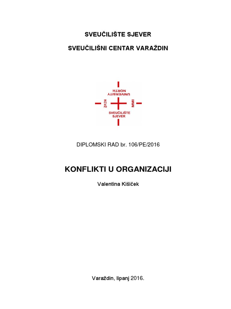 Konflikti - Konflikti U Organizaciji (2016.) | PDF