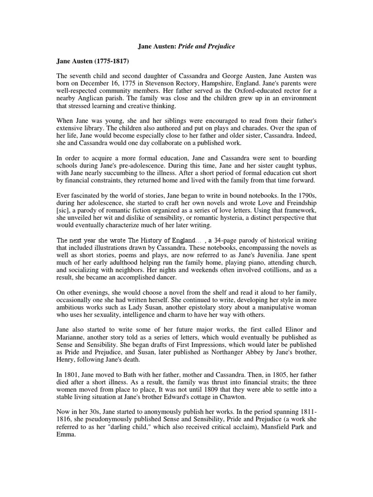 Jane Austen and Pride and Prejudice | PDF | Charles Dickens | Jane Austen