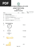 CBSE Class 1 English Question Paper Set E | PDF | Teaching Methods ...