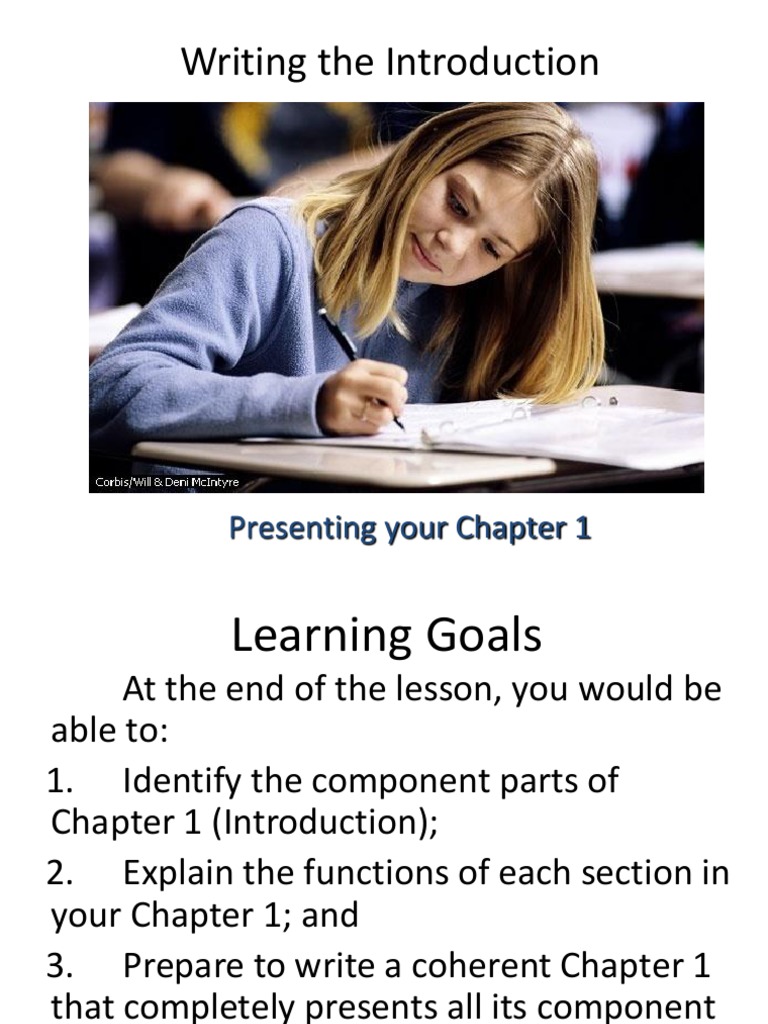 Writing Chapter 1 Intro | PDF