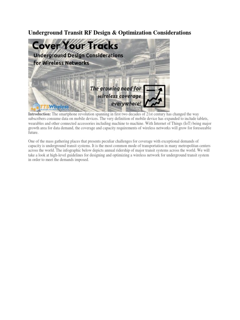 Underground Transit RF Design | Download Free PDF | Public Transport ...