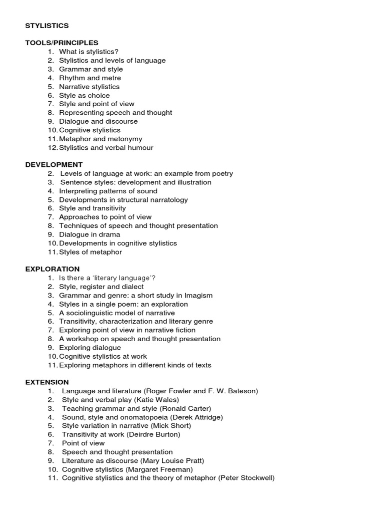 An In-Depth Exploration of Stylistic Analysis: Tools, Principles ...