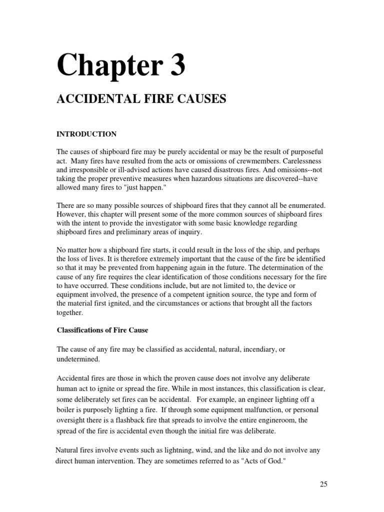 Accidental Fire Causes | PDF | Combustion | Fires