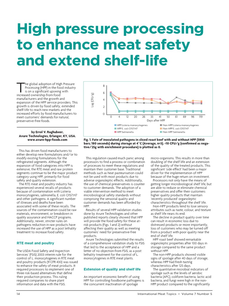 HPP - Meat 1 | PDF | Meat | Shelf Life