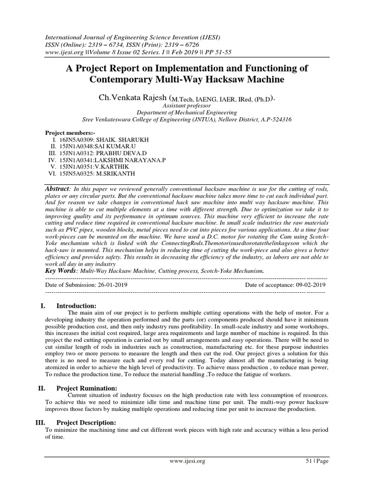 Multi-Way Hacksaw for Engineers | PDF | Machines | Mechanical Engineering