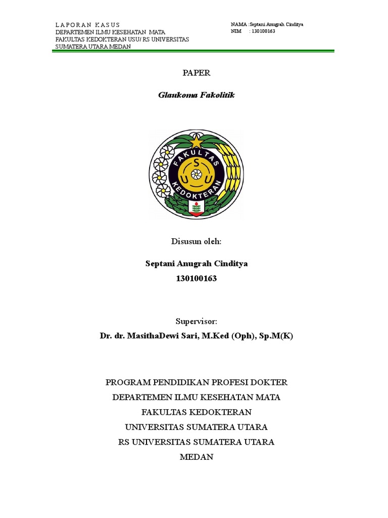 Contoh Cover Paper Mata | PDF