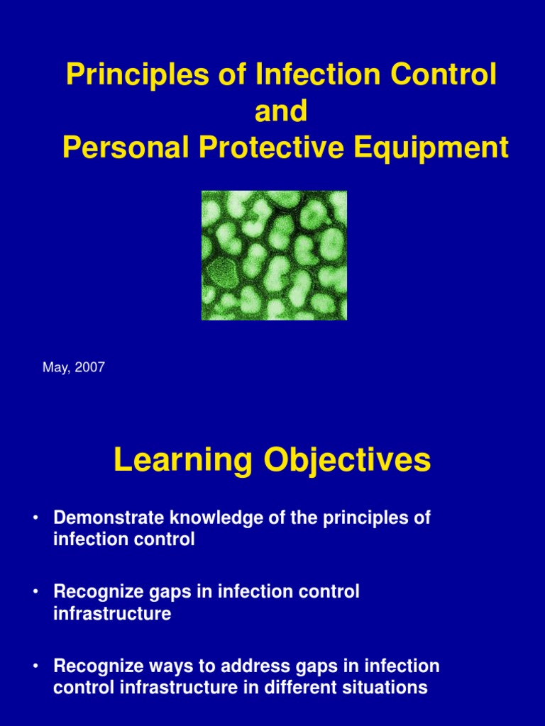 Principles of Infection Control and Personal Protective Equipment | PDF ...