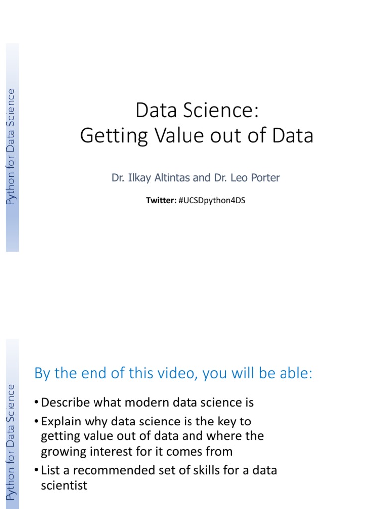 Data Science Generating Value From Data Course Slides Red | PDF | Cluster Analysis | Data Science