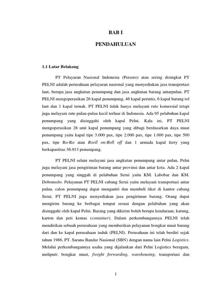 Isi PT Pelni | PDF | Bisnis